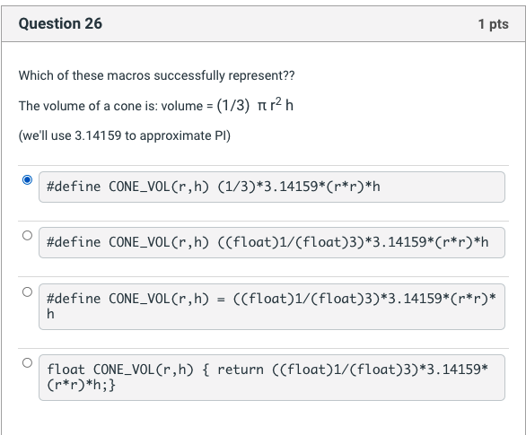 Solved Question 23 1 pts Given -- Very Simple Programming | Chegg.com