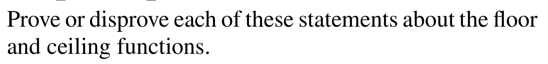 Solved Prove or disprove each of these statements about the | Chegg.com