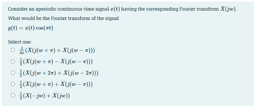 Solved Consider an aperiodic continuous-time signal ä(t) | Chegg.com