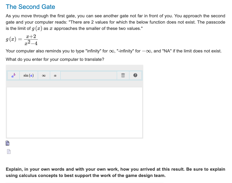 Solved The Second Gate As you move through the first gate, | Chegg.com