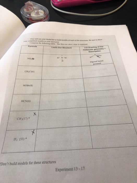 Solved You will use your model kit so build models of each | Chegg.com
