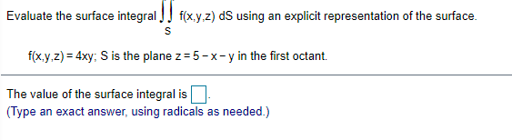 Solved Evaluate the surface integral f(x,y,z) ds using an | Chegg.com