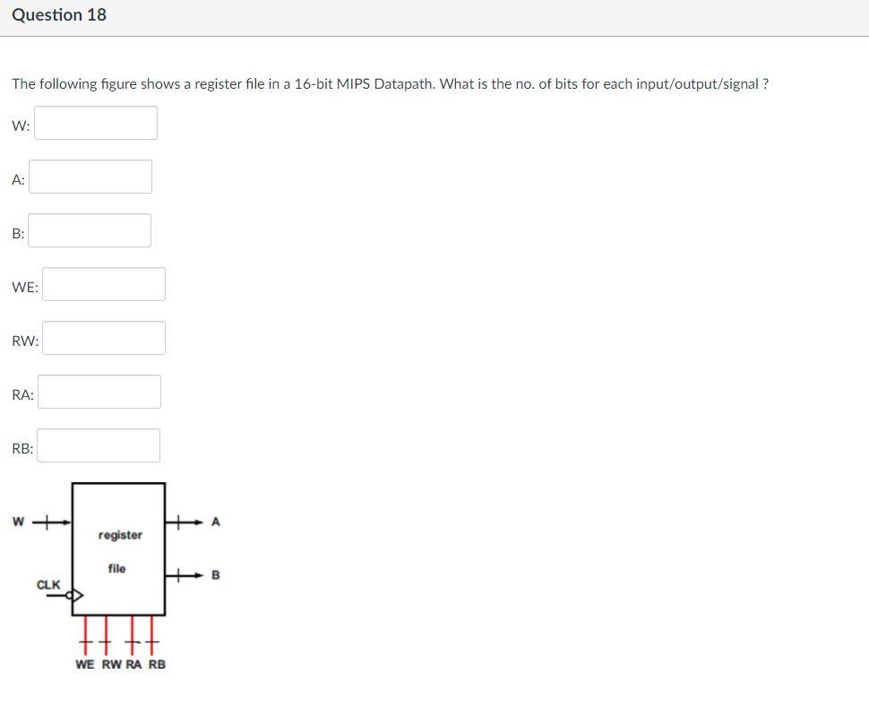 Solved Question 18 The following figure shows a register | Chegg.com