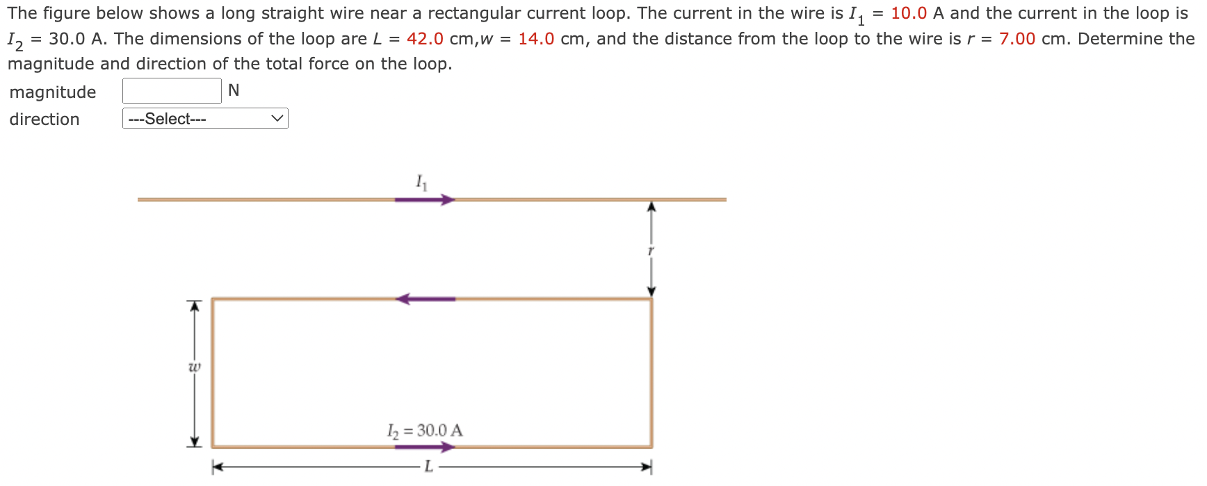 Solved The figure below shows a long straight wire near a | Chegg.com