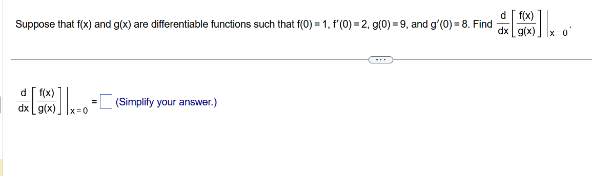 Solved Suppose that f(x) and g(x) are differentiable | Chegg.com