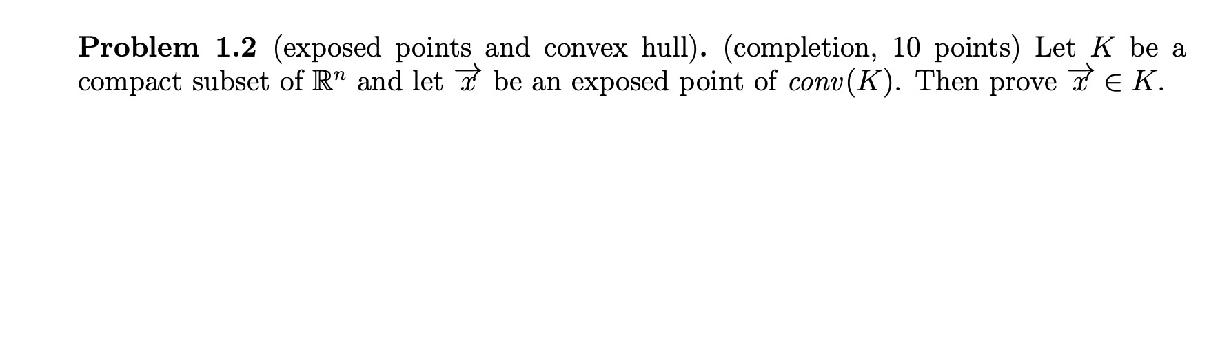 Solved Problem 1.2 (exposed points and convex hull). | Chegg.com