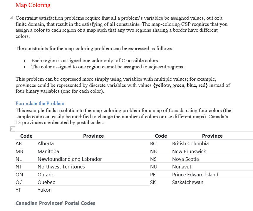 Map Coloring Constraint satisfaction problems require | Chegg.com