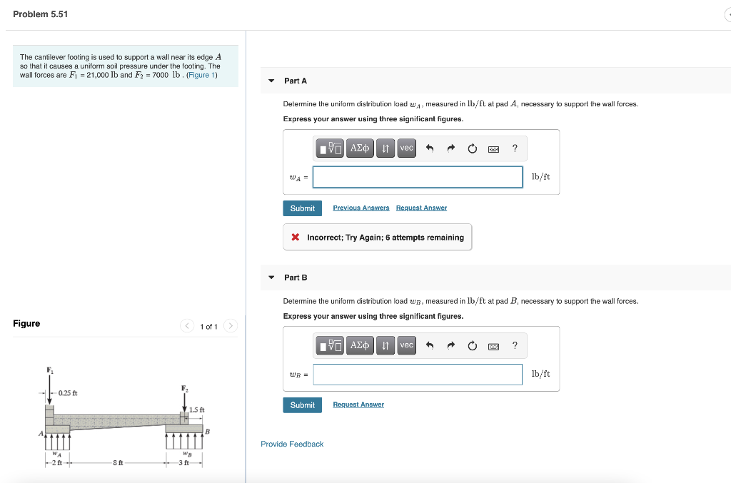 Solved Problem 5.51 The cantilever footing is used to | Chegg.com