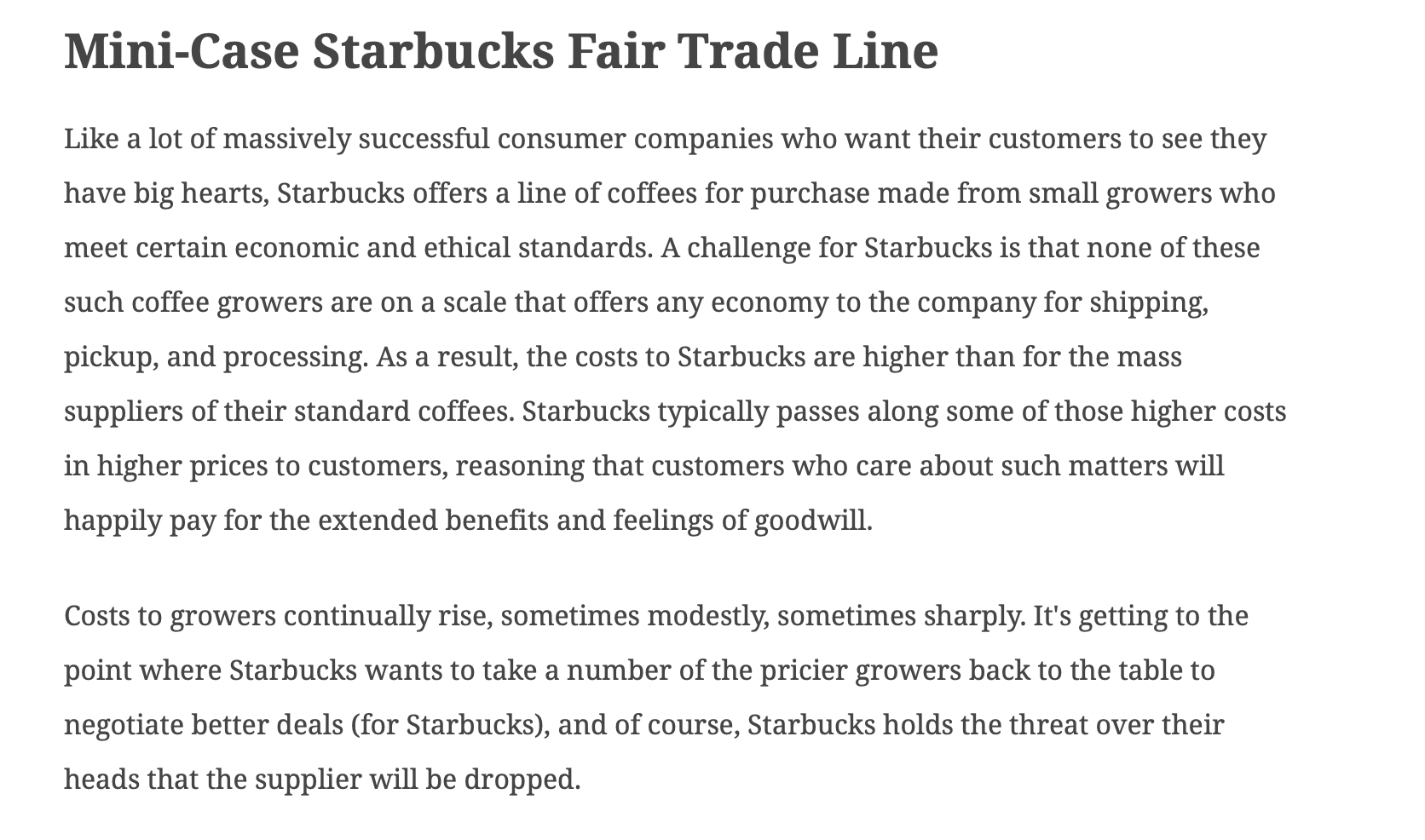Solved Conduct an analysis of Starbucks Distribution | Chegg.com
