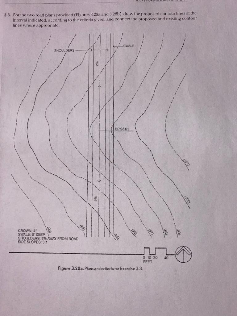 3.3. For the two road plans provided (Figures 3.28a | Chegg.com
