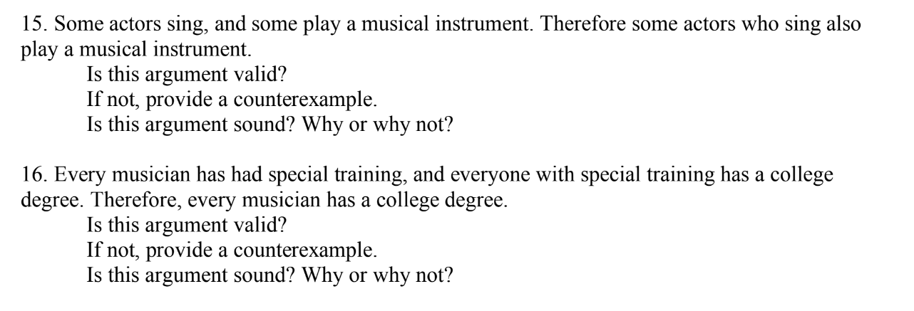 Solved 15. Some actors sing, and some play a musical | Chegg.com
