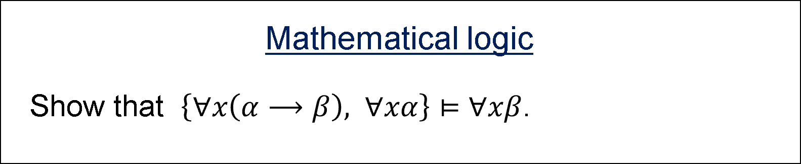 Solved Mathematical logic | Chegg.com