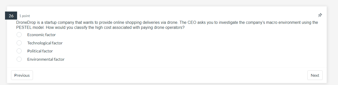 Solved 261 point DroneDrop is a startup company that wants | Chegg.com