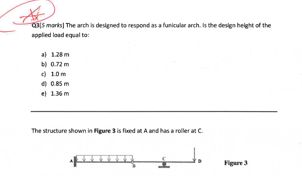 Solved 3[5 marks] The arch is designed to respond as a | Chegg.com