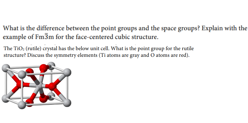 Solved What is the difference between the point groups and | Chegg.com