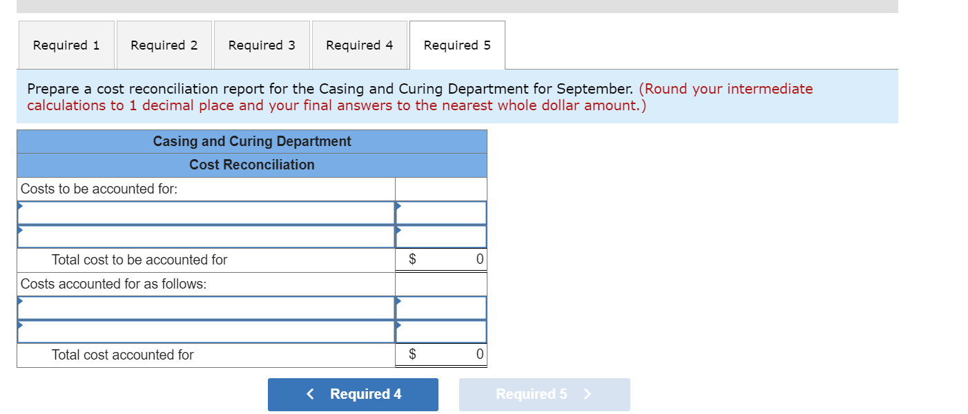Prepare a cost reconciliation report for the Casing | Chegg.com