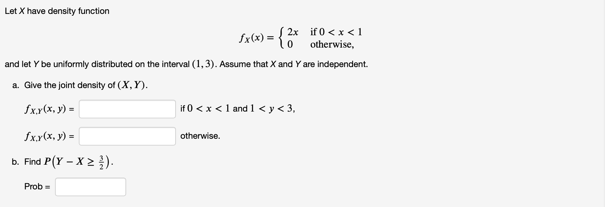 Solved Let X, Y have joint probability density function f(x, | Chegg.com