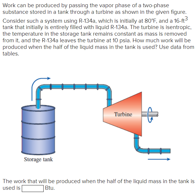 Solved Work can be produced by passing the vapor phase of a | Chegg.com