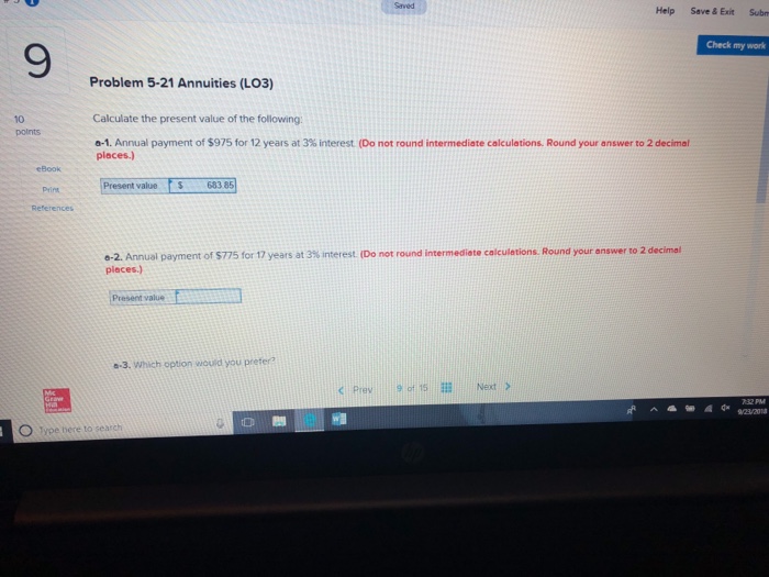 Solved Saved Help Save & Exit Subn Check my work 9 Problem | Chegg.com
