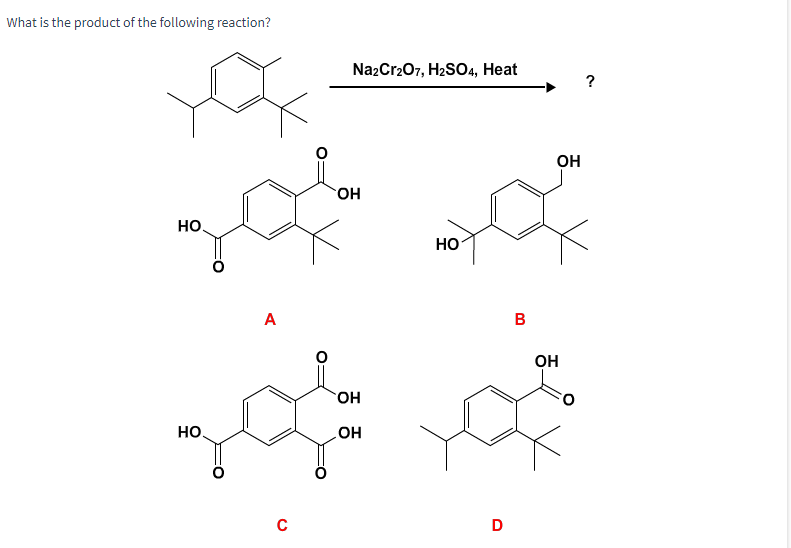 Solved What is the product of the following reaction? | Chegg.com