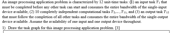 Solved An image processing application problem is | Chegg.com