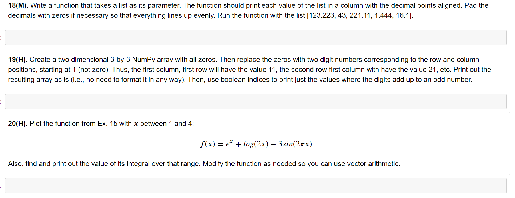 Solved 18(M). Write a function that takes a list as its | Chegg.com