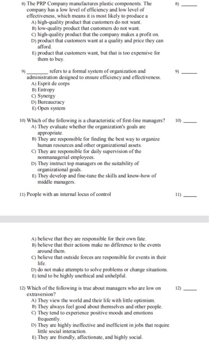 Solved L MULTIPLE CHOICE (1.5x30-45%). Choose the best | Chegg.com