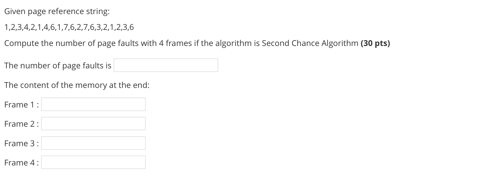 Solved Given page reference string: | Chegg.com