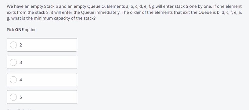 Solved We have an empty Stack S and an empty Queue Q. | Chegg.com