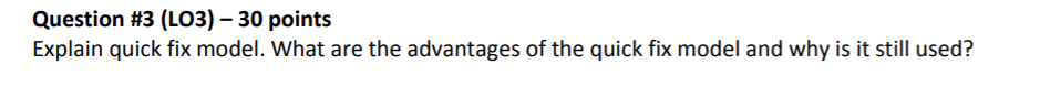 Solved Question #3 (L03) - 30 points Explain quick fix | Chegg.com