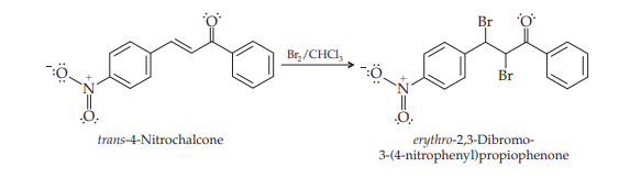 Solved trans-4-Nitrochalcone erythro-2,3-Dibromo- | Chegg.com