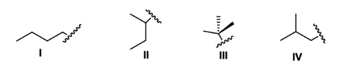 Solved 1. Which image below depicts the isobutyl | Chegg.com