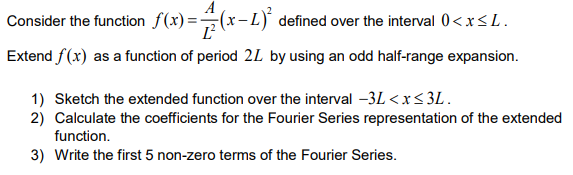 Solved Consider the function defined over the interval 0 | Chegg.com