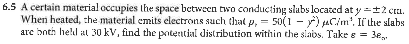 Solved 6.5 A certain material occupies the space between two | Chegg.com