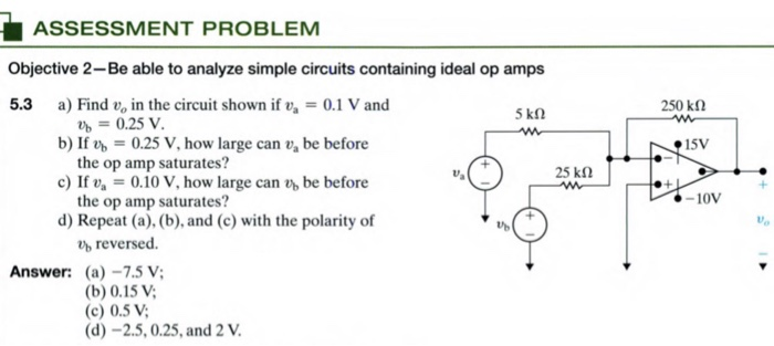 Solved Assessment Problem Objective 2 Be Able To Analyze