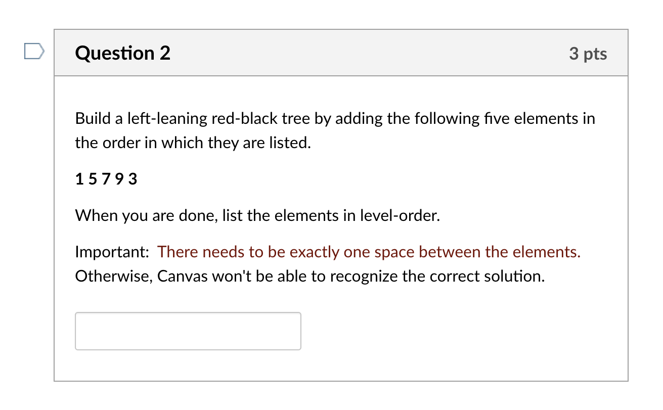 Solved Build a left-leaning red-black tree by adding the | Chegg.com