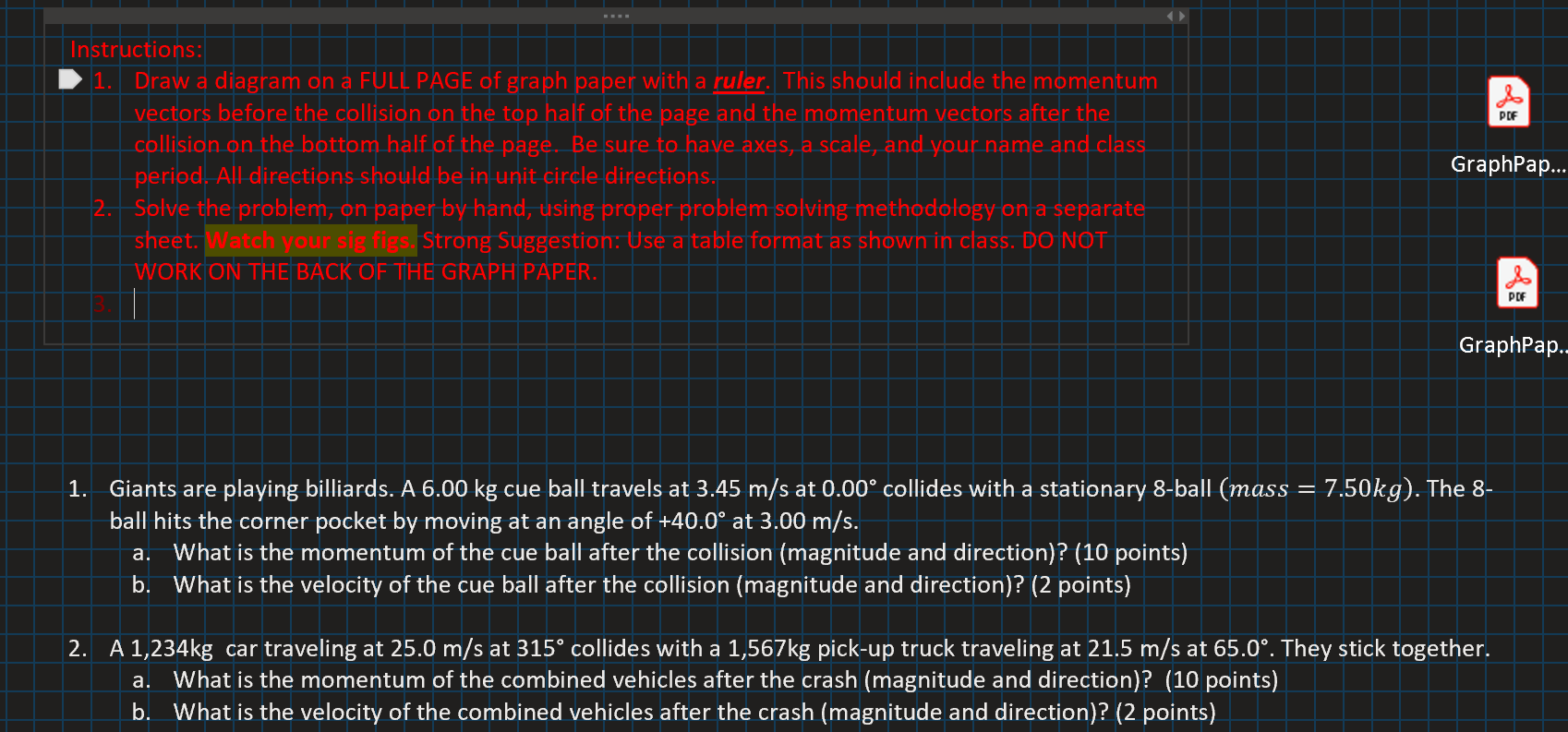 Solved PIF Instructions: 1. Draw a diagram on a FULL PAGE of | Chegg.com