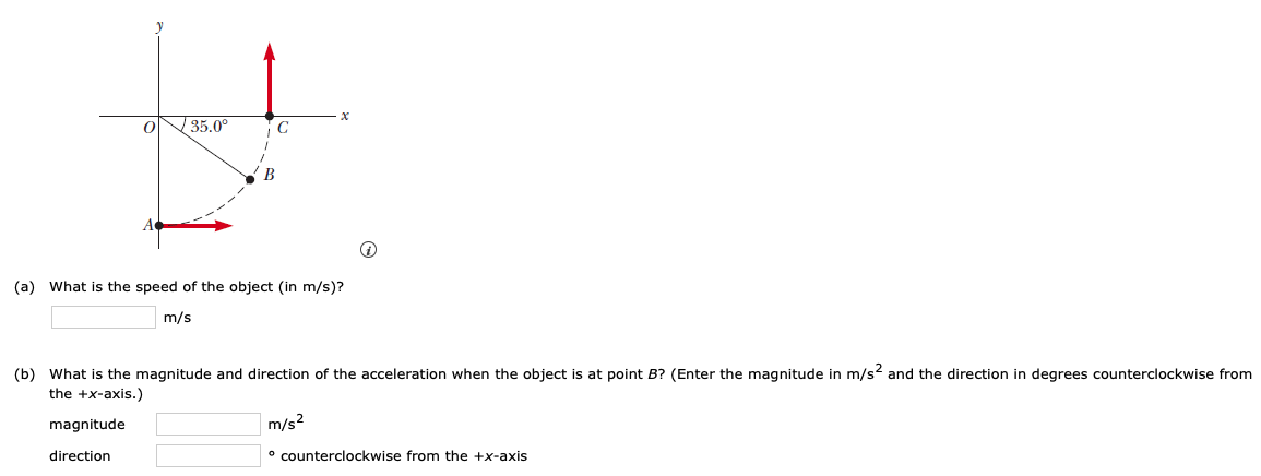 Solved The figure below shows an object initially at point A | Chegg.com