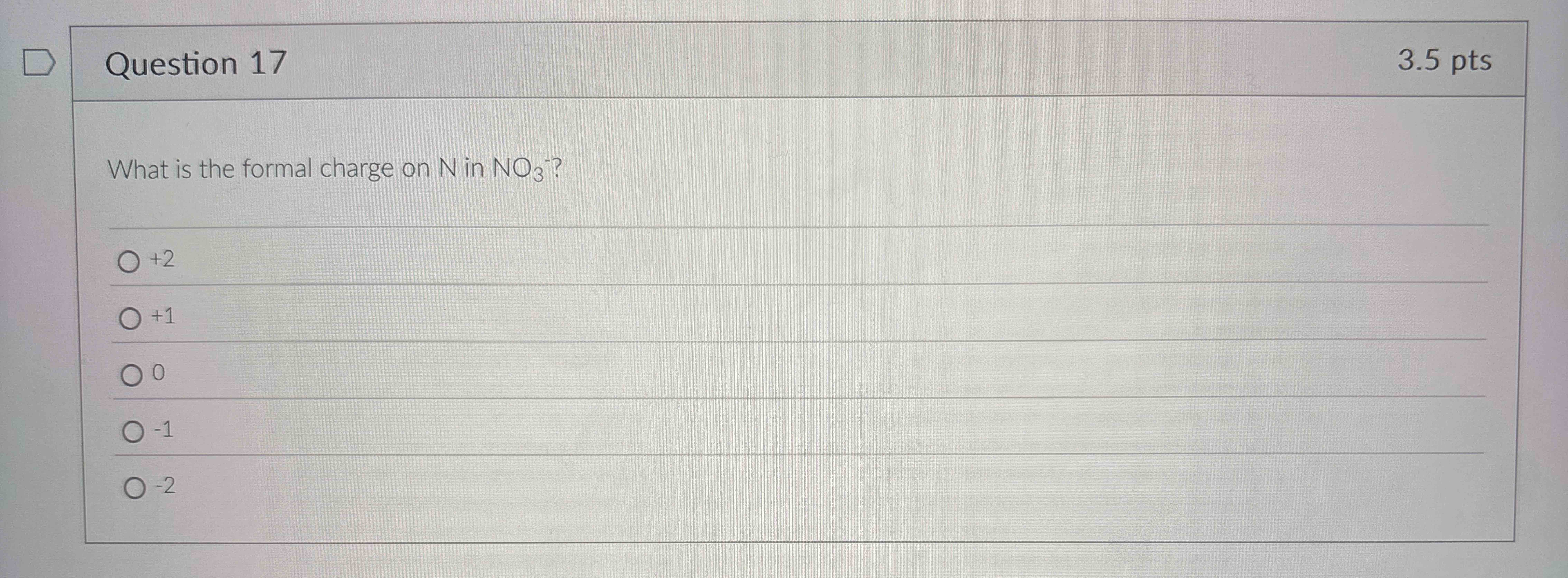 Solved Question 17What is ﻿the formal charge | Chegg.com