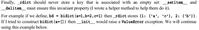 Solved 5. (6 pts) Define a class named bidict (bidirectional | Chegg.com