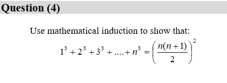 Solved Use mathematical induction to show that: | Chegg.com