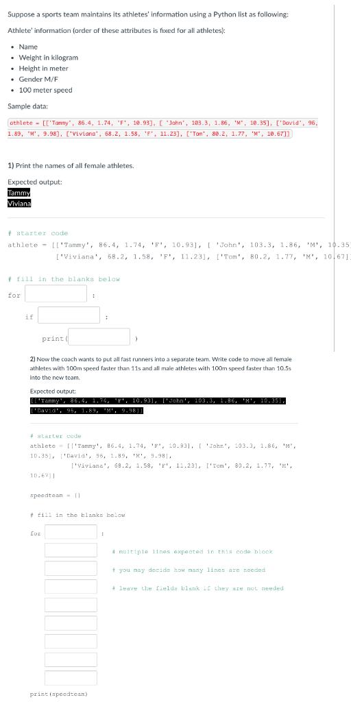 Solved Suppose a sports team maintains its athletes' | Chegg.com