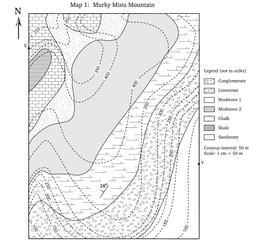 Solved Map 1 Cross-section template Title: Legend Scale: | Chegg.com