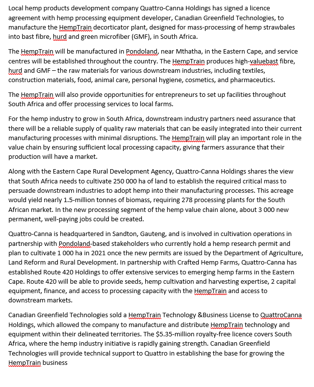 Solved Questions: 1) Concerning HempTrain, provide the | Chegg.com