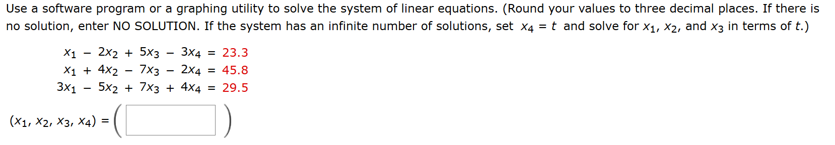 Solved Use a software program or a graphing utility to solve | Chegg.com