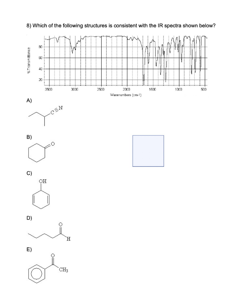 Solved 8) Which of the following structures is consistent | Chegg.com