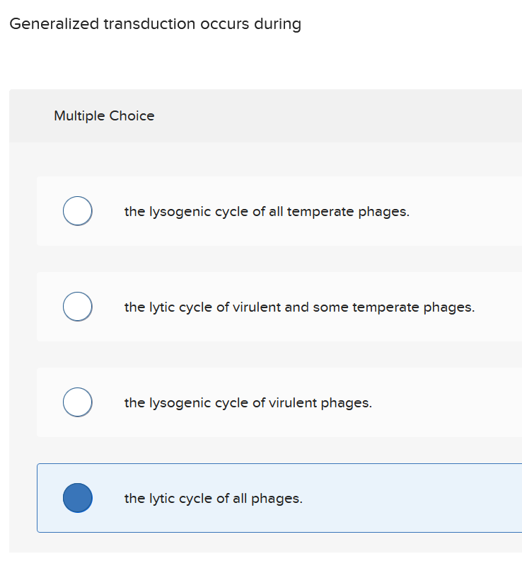 Solved Generalized transduction occurs during Multiple | Chegg.com