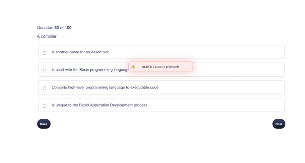 Solved Question 31 of 100 A computer operating system could | Chegg.com
