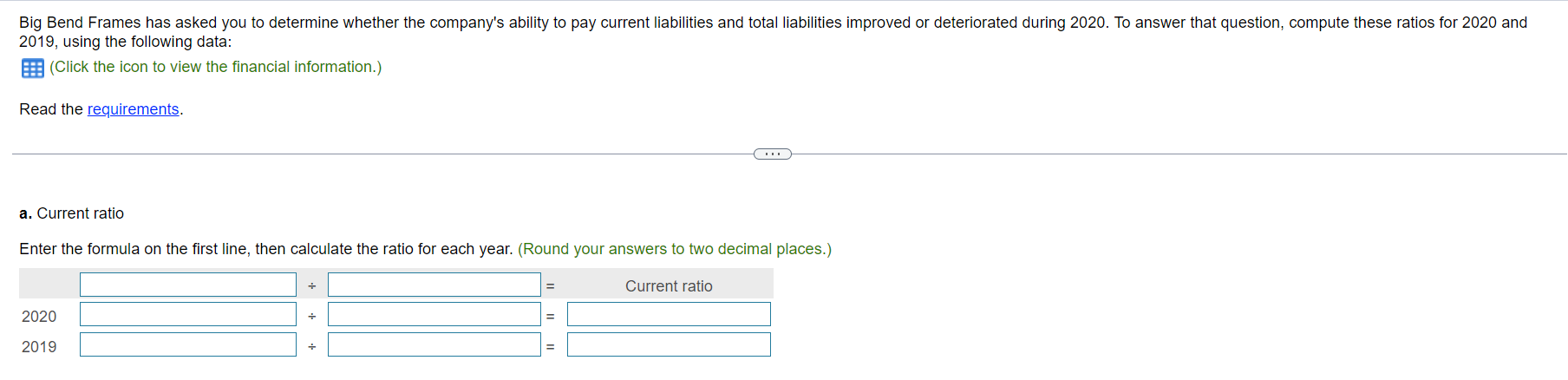 Solved 2019, using the following data: (Click the icon to | Chegg.com