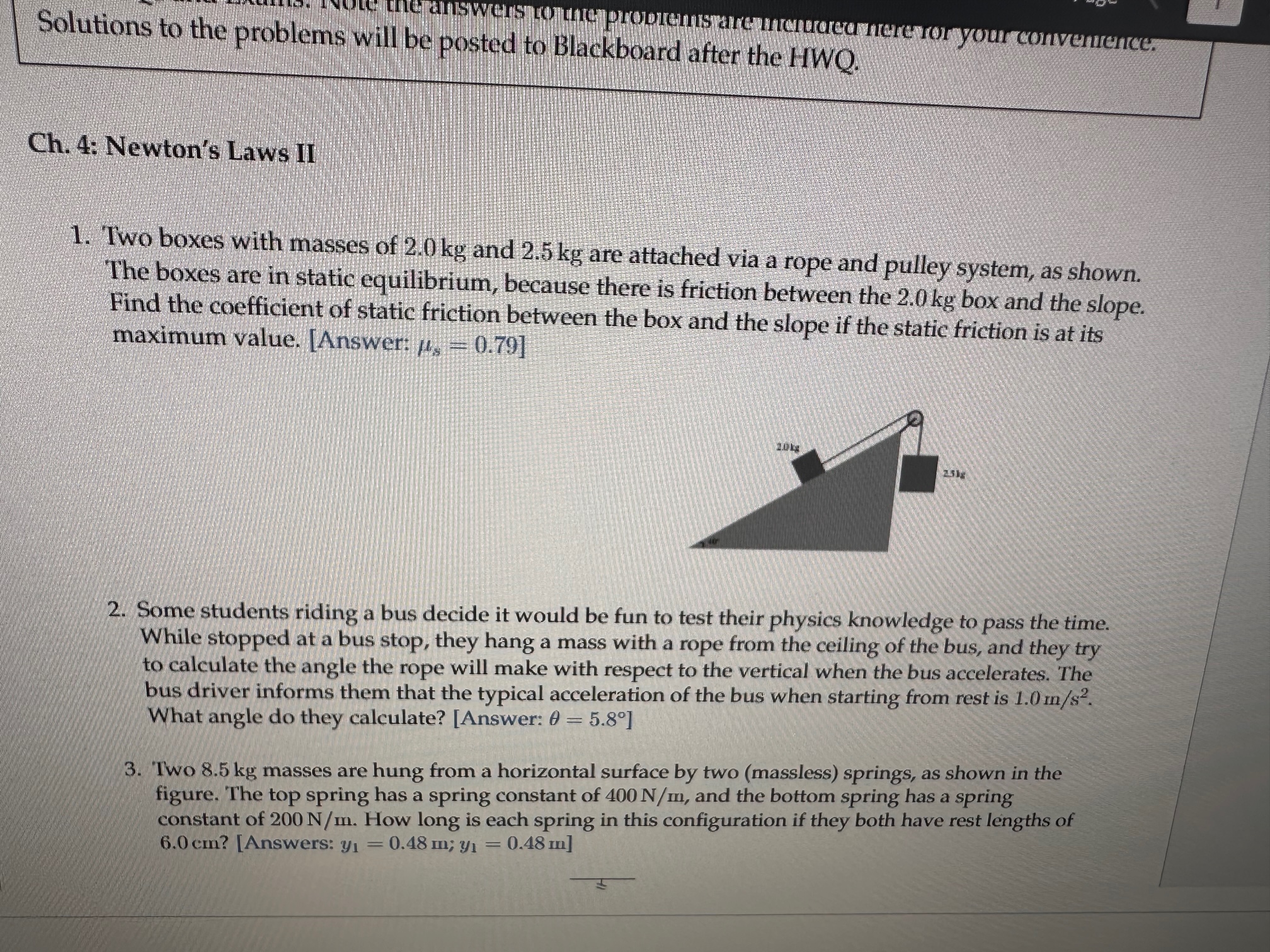 Solved Solutions to the problems will be posted to | Chegg.com